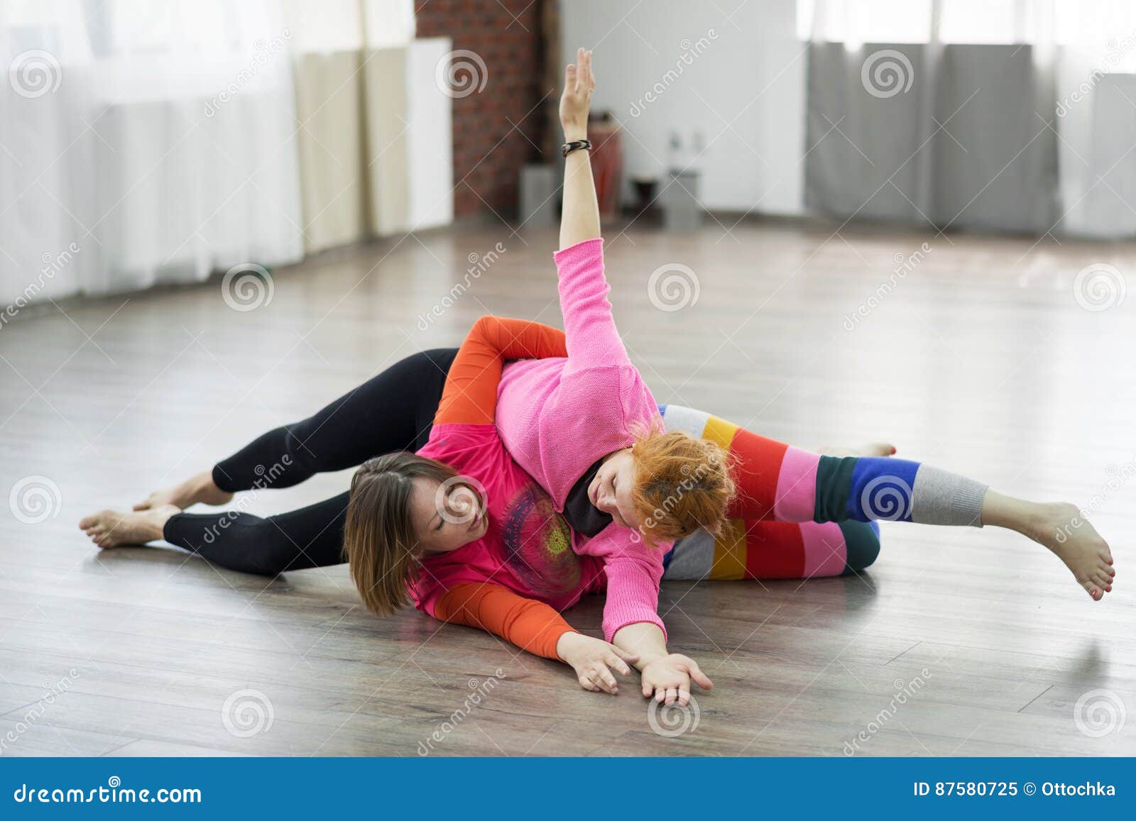 Two Women Dancing Dance Contact Improvisation Stock Image - Image of ...