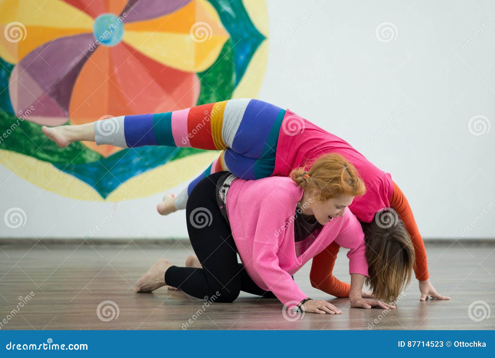 Two Women Dancing Dance Contact Improvisation Stock Image - Image of ...
