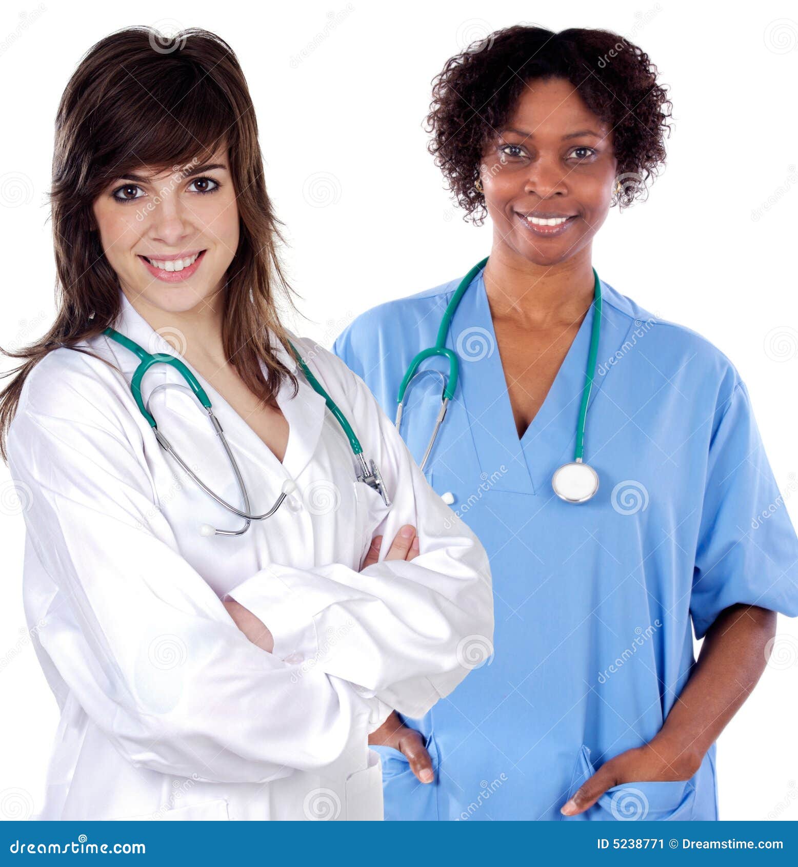 Two women doctors stock image. Image of health, african - 5238771