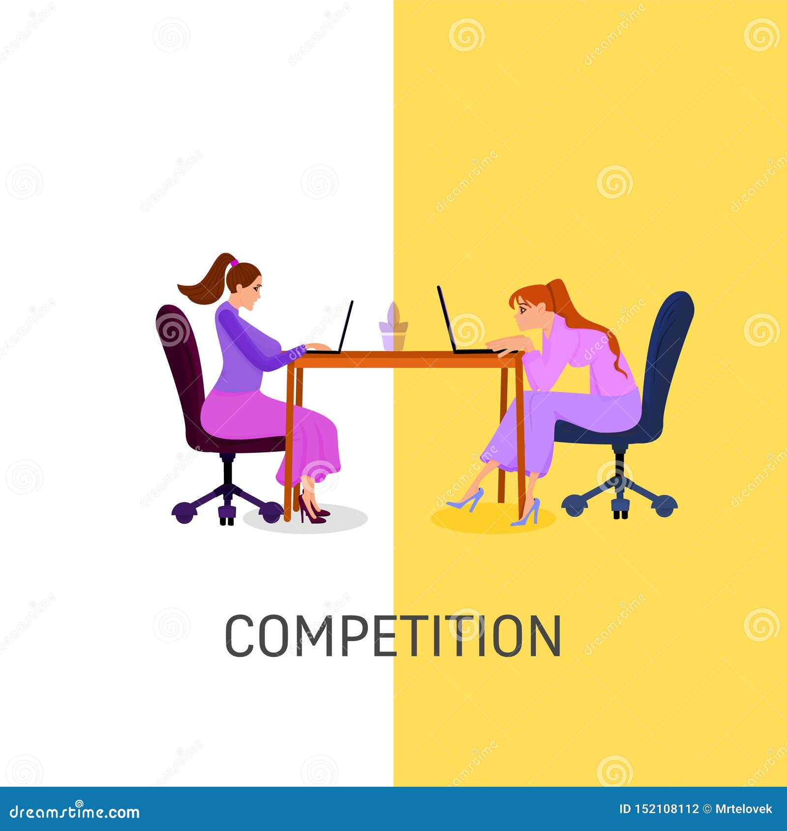 Employees Compete , Business Man Boxing Fighting Vector Cartoon ...