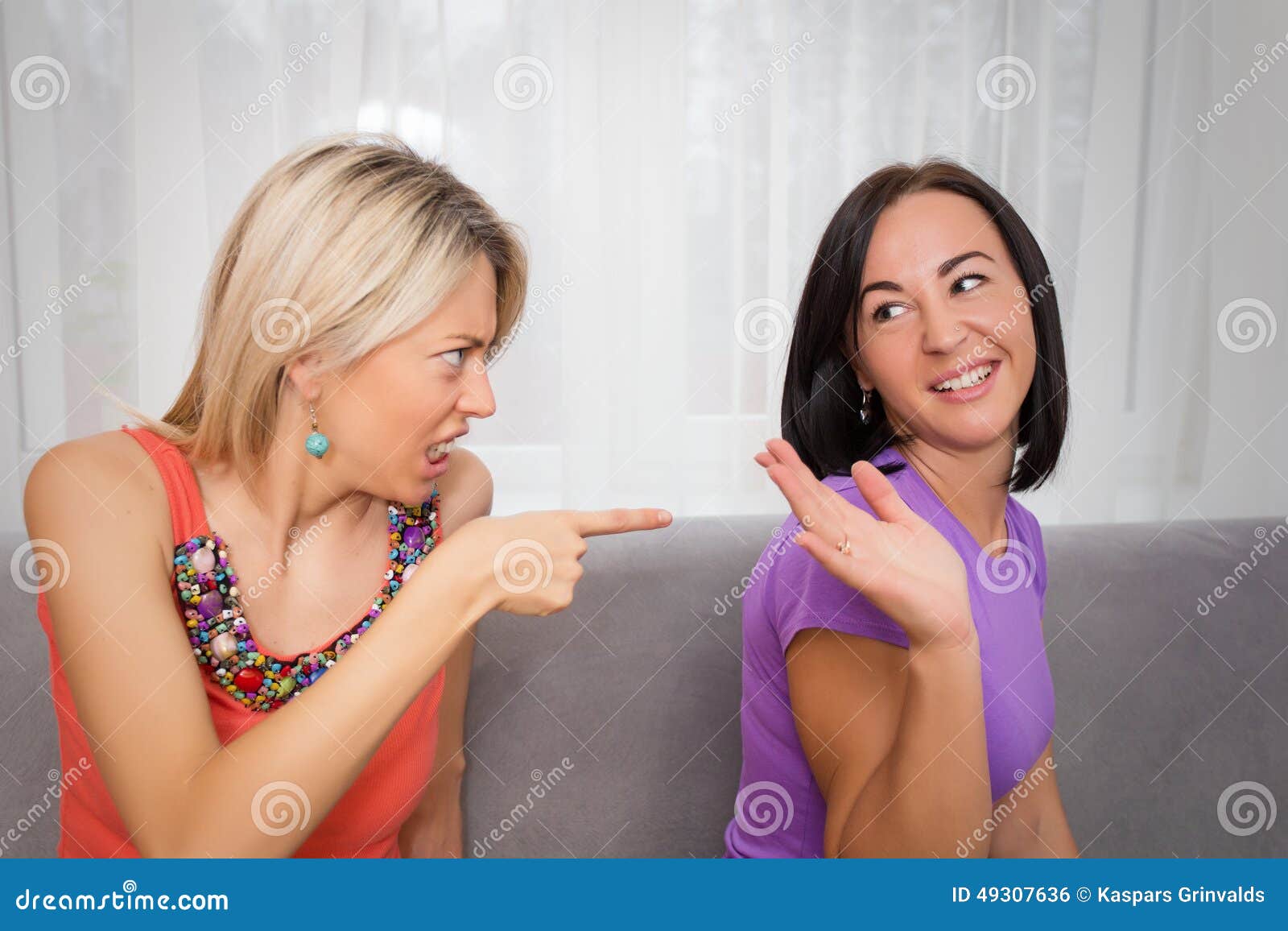 Two women friends arguing stock photo. Image of girl - 49307636