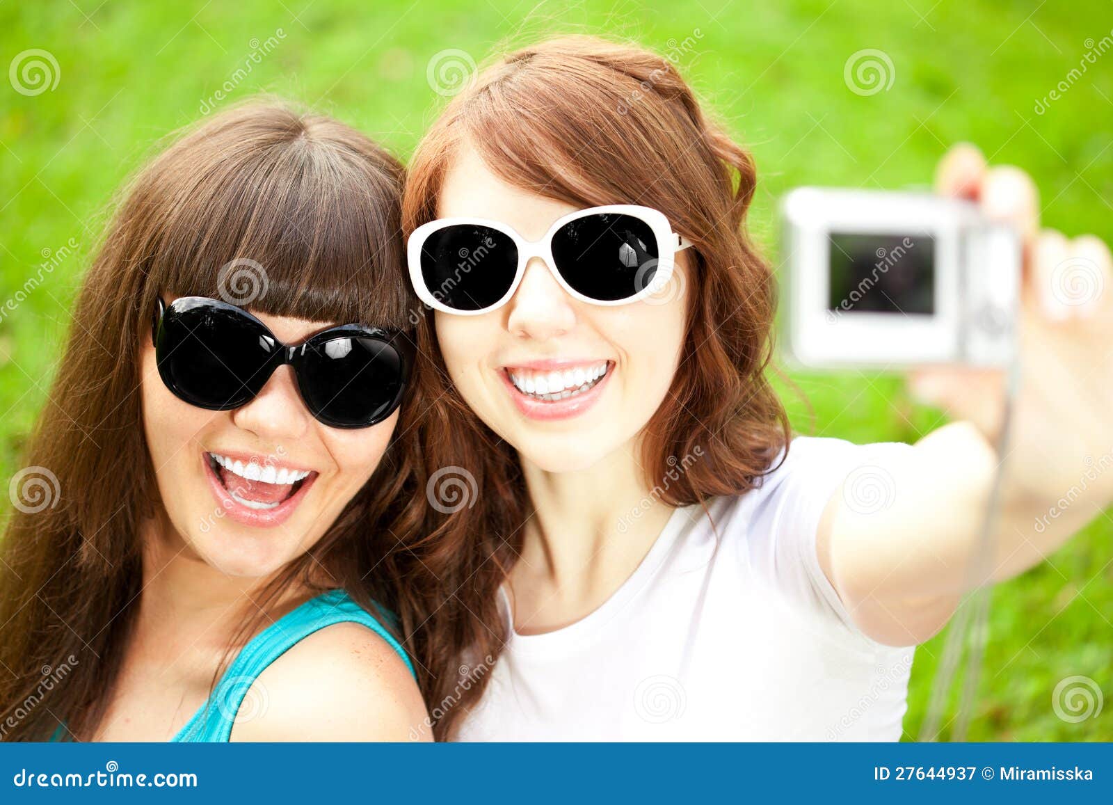 Two Women, Friends, Outdoors Stock Image - Image of chinese, caucasian ...