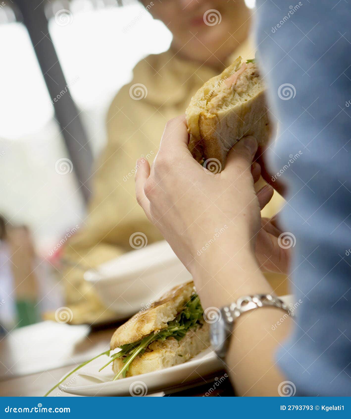 Two women having lunch stock image. Image of cafe, drink - 2793793