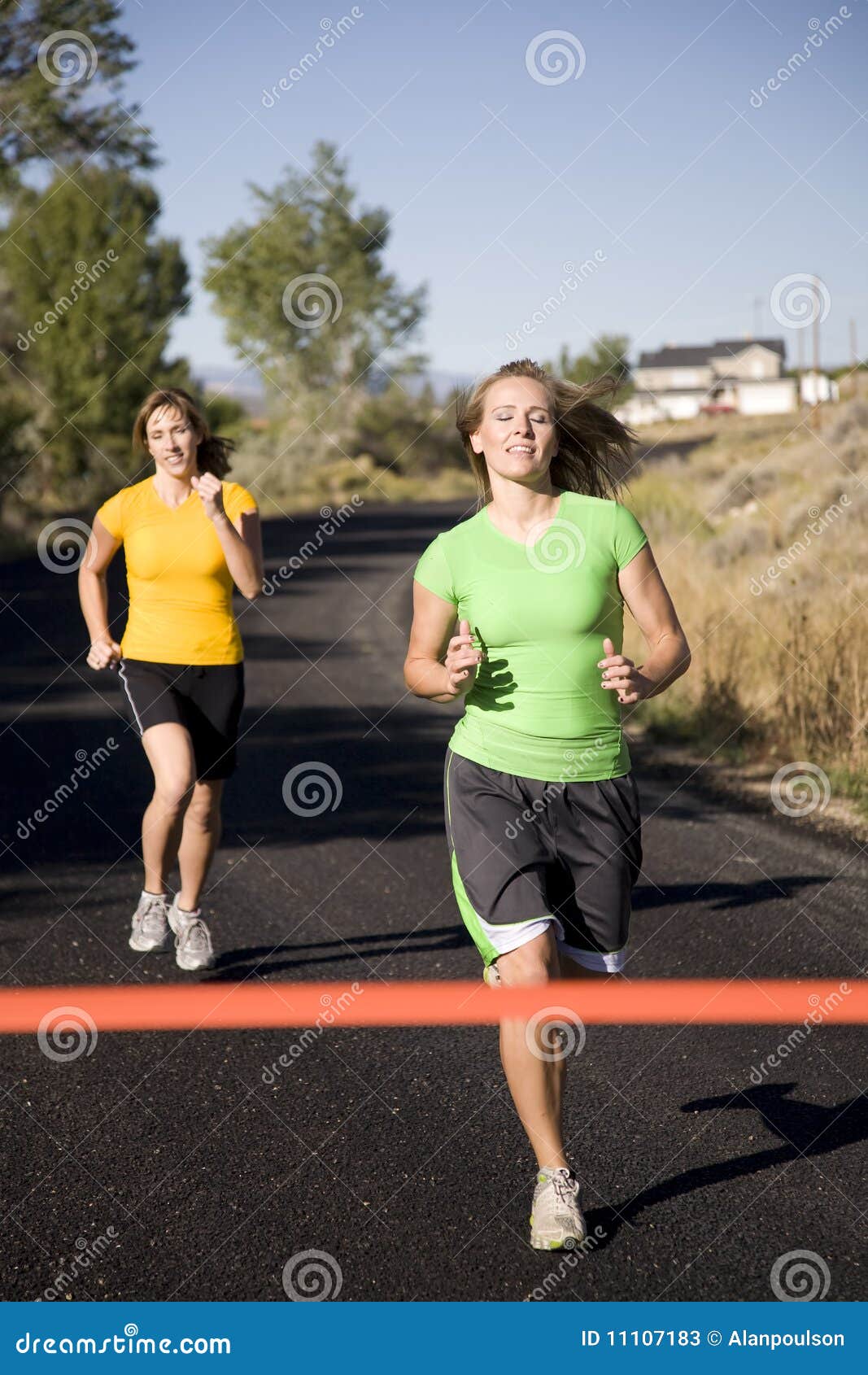 Two women racing stock image. Image of competition, finish - 11107183