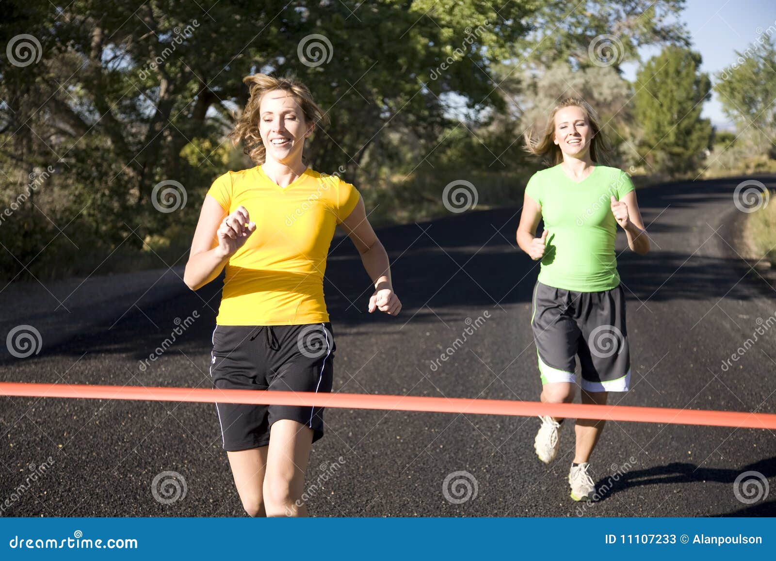 Two women running stock image. Image of female, outdoors - 11107233