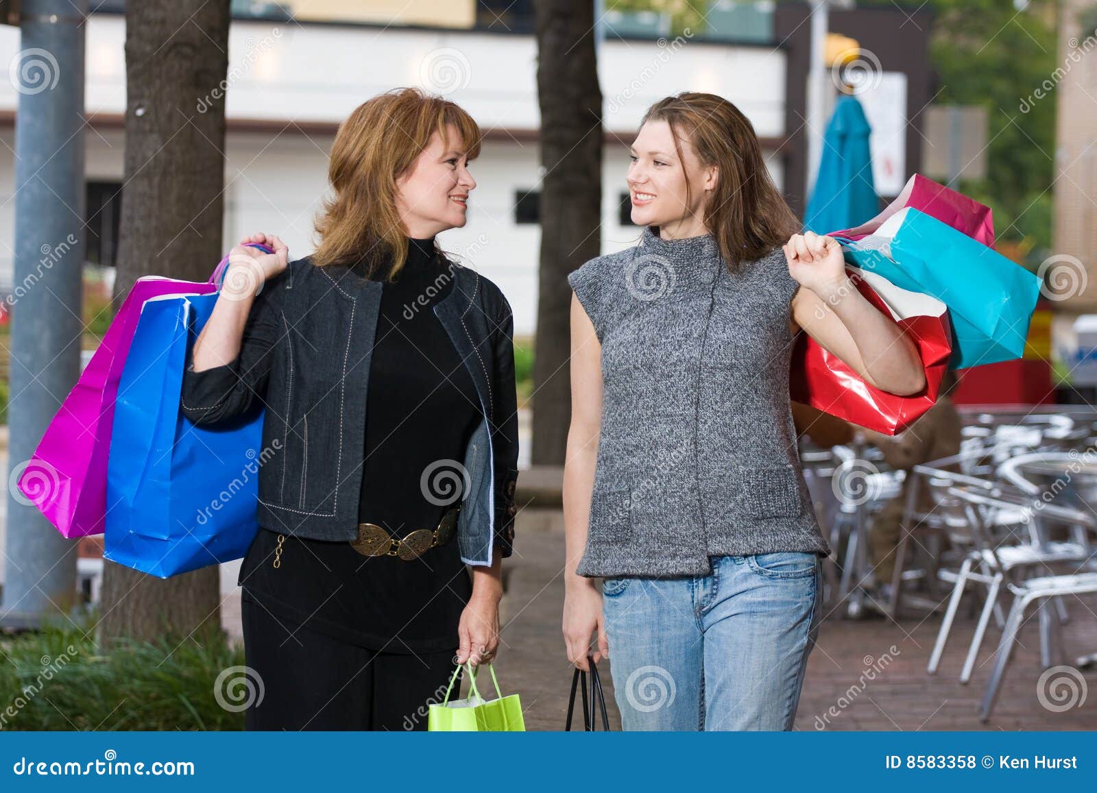 Two Women Shopping stock photo. Image of money, glamour - 8583358