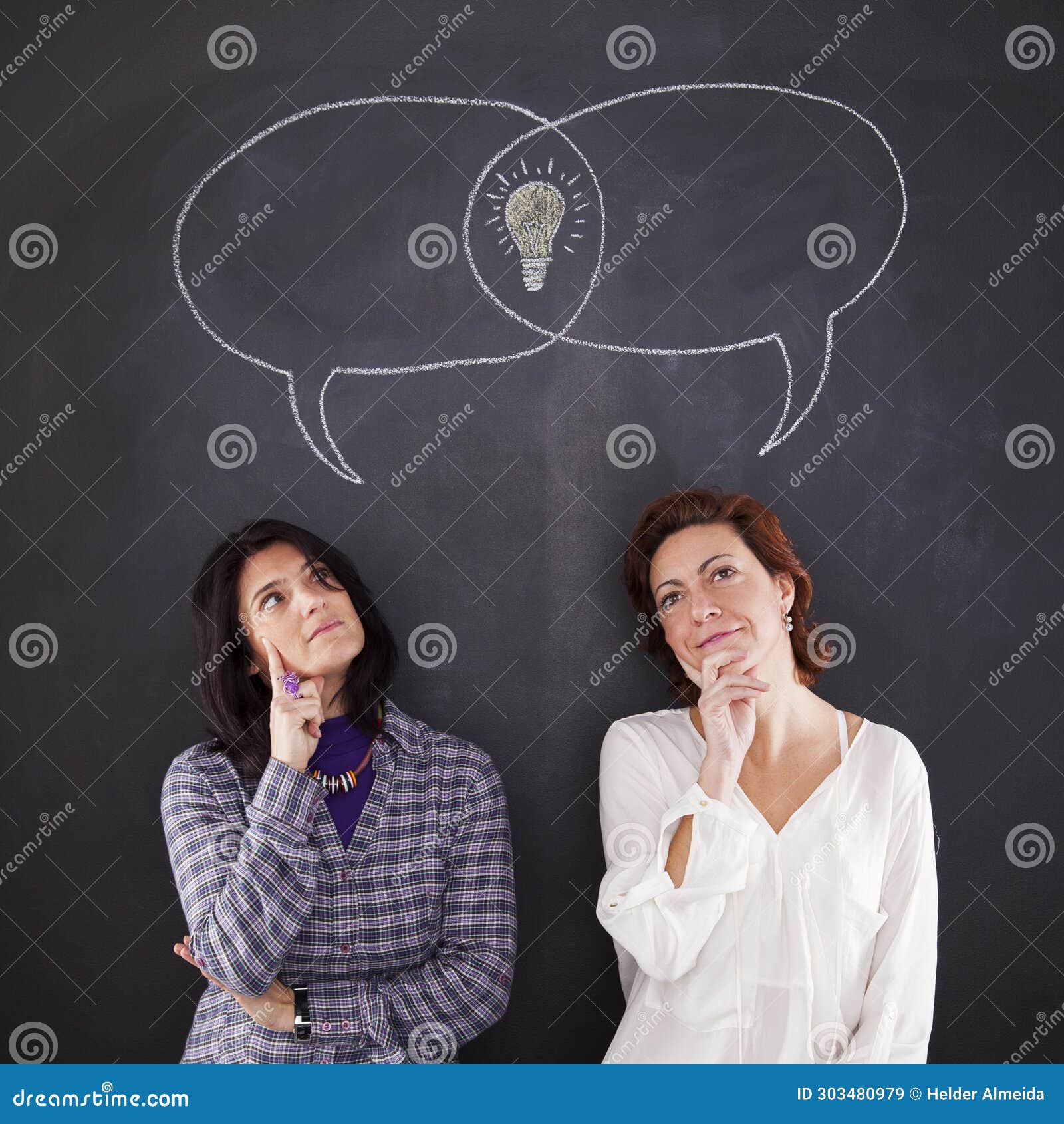 Two Women Stand Side by Side, Their Faces Animated with Inspiration As ...