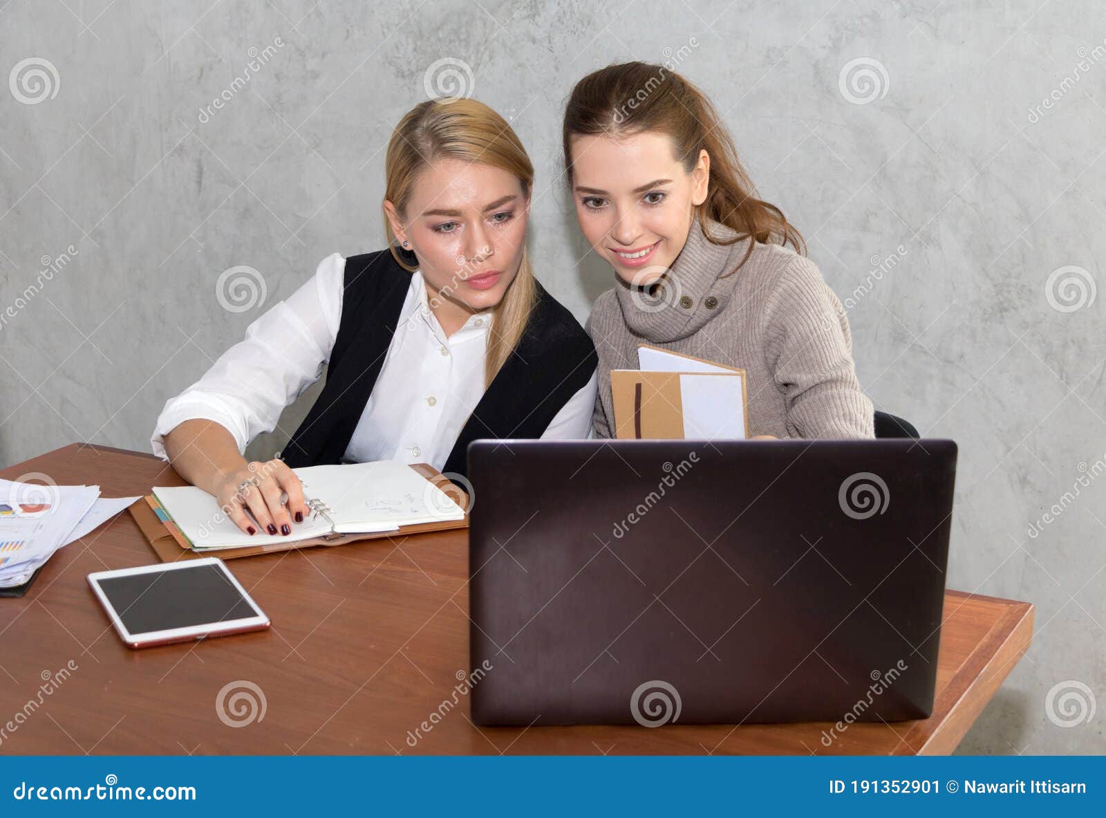 Two Women are Studying and Teaching Stock Image - Image of indoors ...