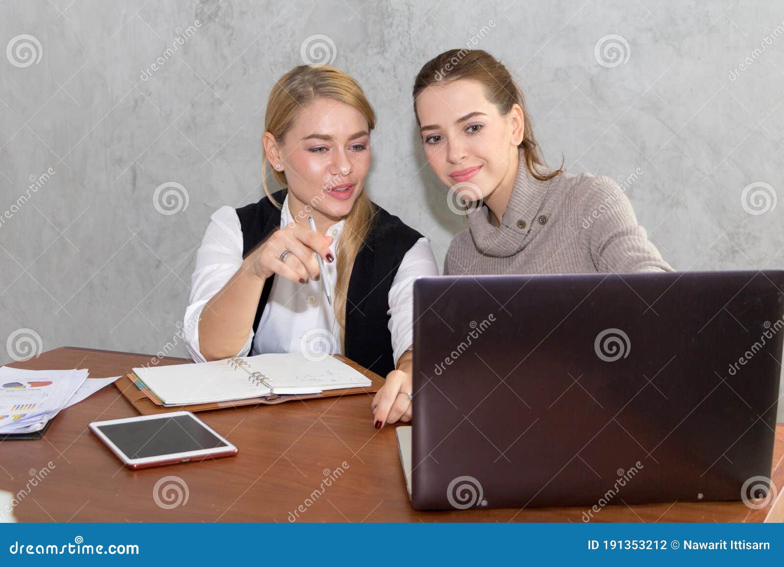 Two Women are Studying and Teaching Stock Photo - Image of classroom ...