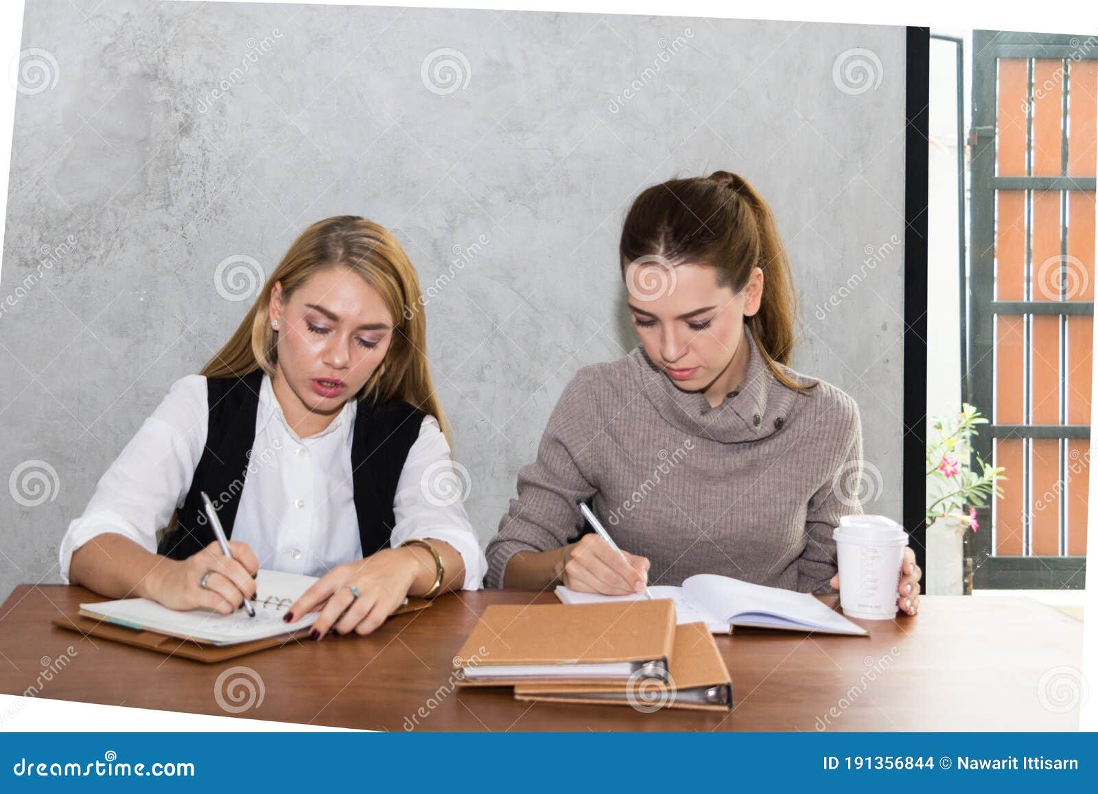 Two Women are Studying and Teaching Stock Photo - Image of classroom ...