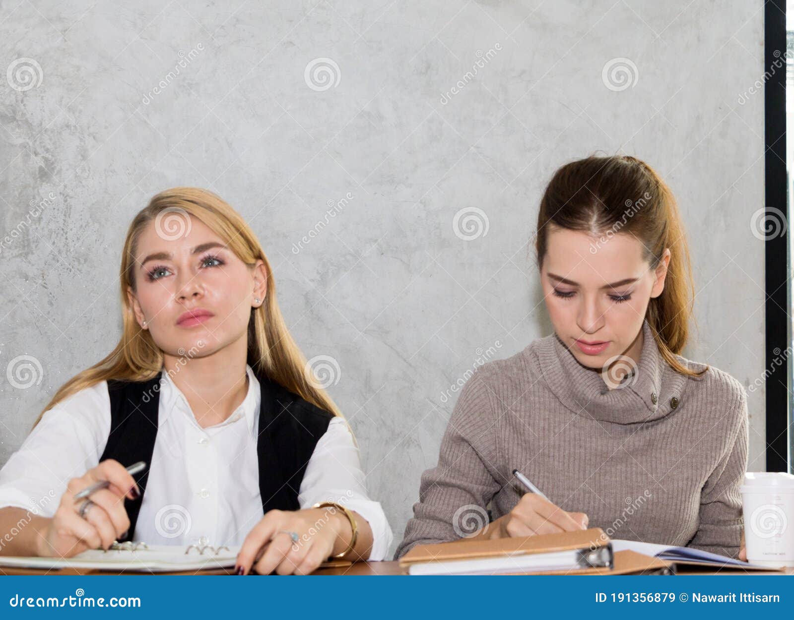 Two Women are Studying and Teaching Stock Image - Image of room, people ...