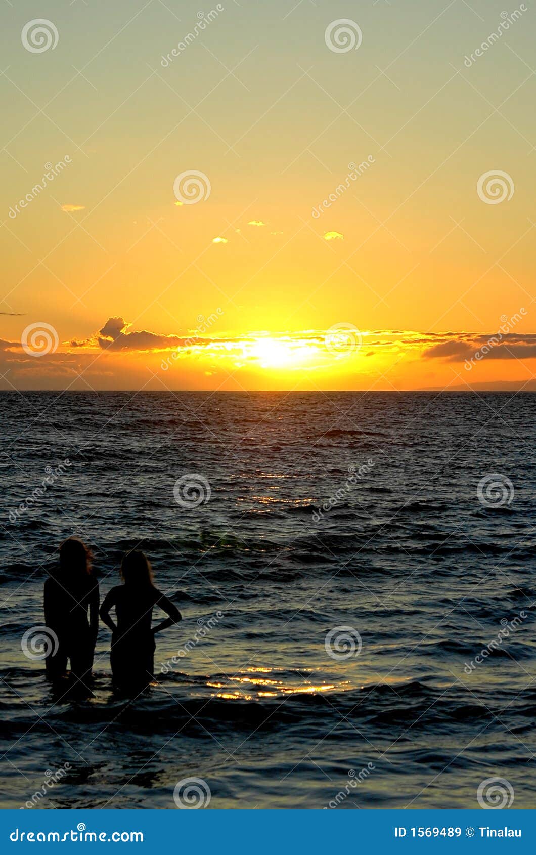 Two women at sunset stock image. Image of women, peace - 1569489