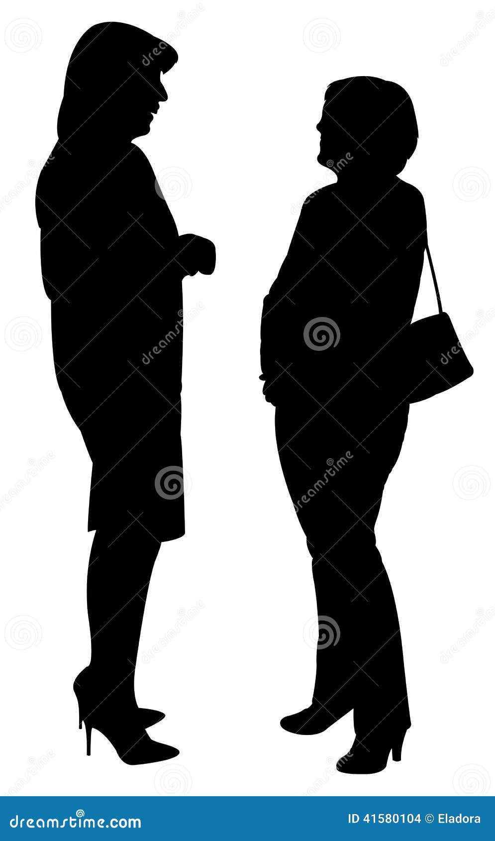 Two Women, Talking To Each Other Stock Vector - Illustration of mixed ...