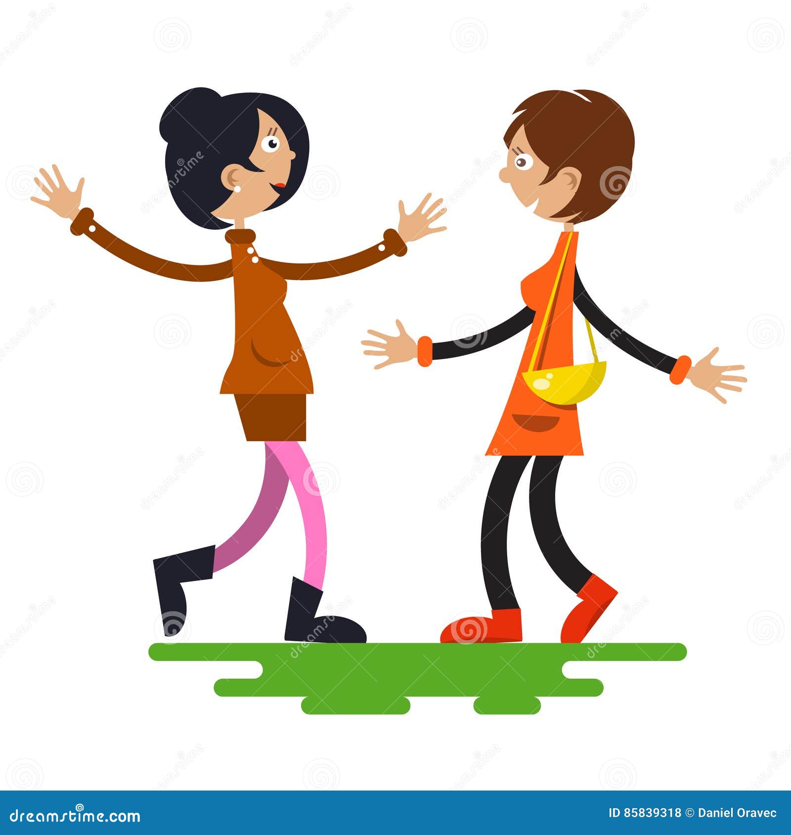 Two Women Vector stock vector. Illustration of human - 85839318