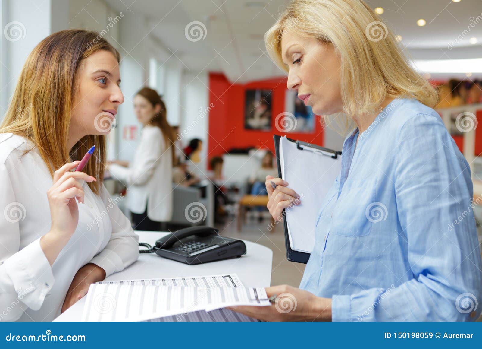 Two Women Working in Boutique Stock Image - Image of choose, buyer ...