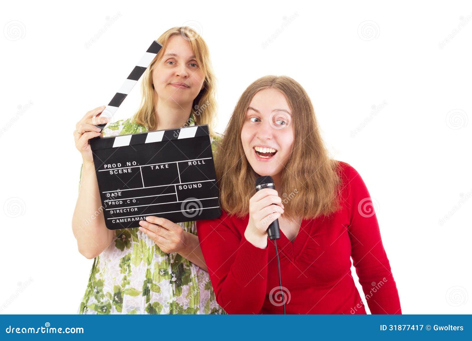 Two Women Working in Entertainment Industry Stock Image - Image of ...
