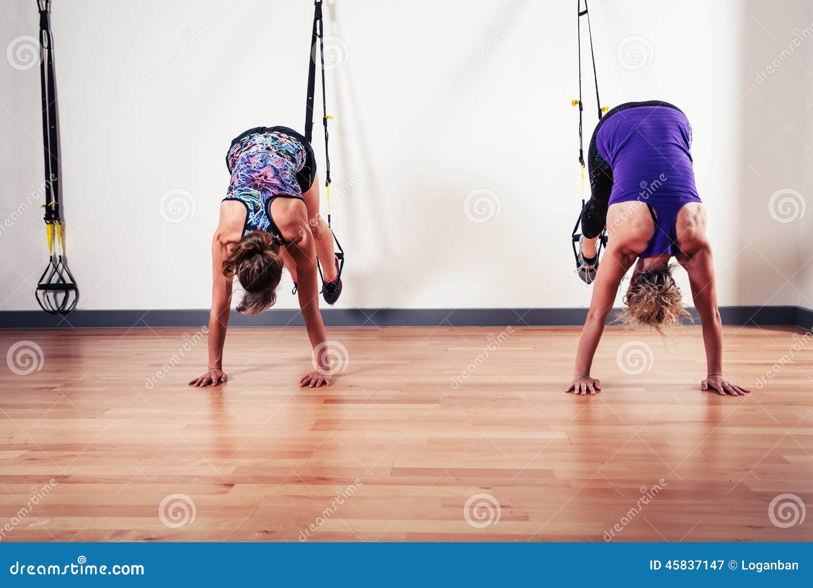 Two Women Working Out with Straps Stock Image - Image of athlete, adult ...