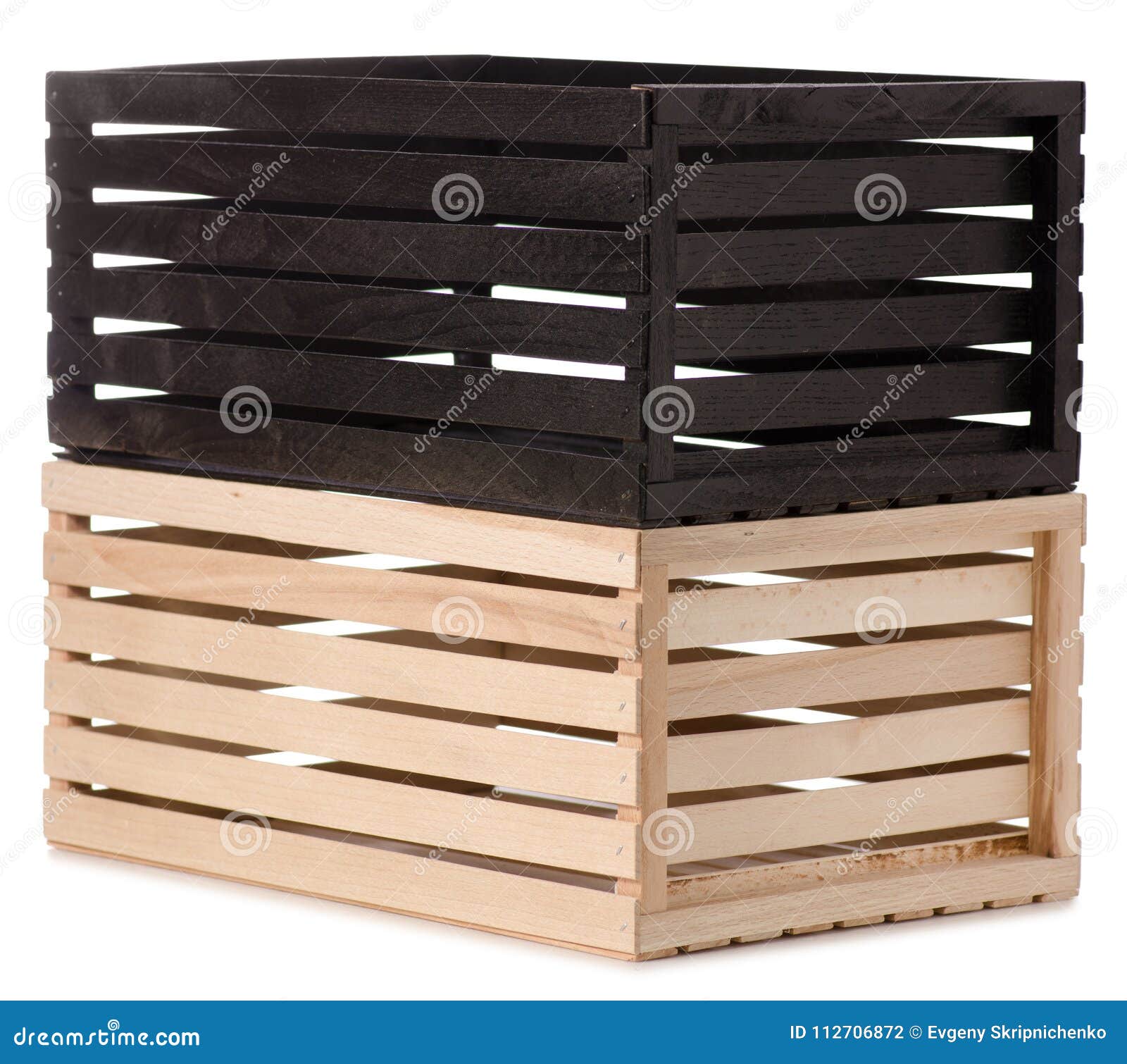 Two wooden boxes black stock photo. Image of background - 112706872