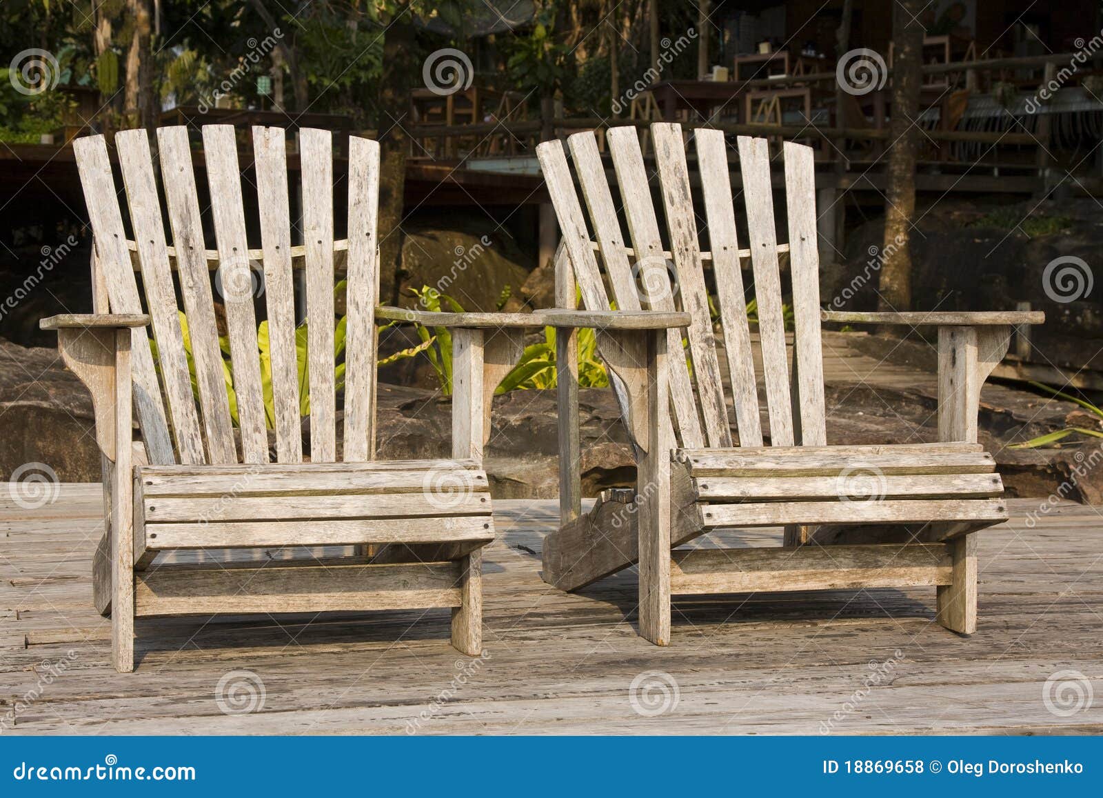 Two wooden chair stock photo. Image of exterior, worn - 18869658