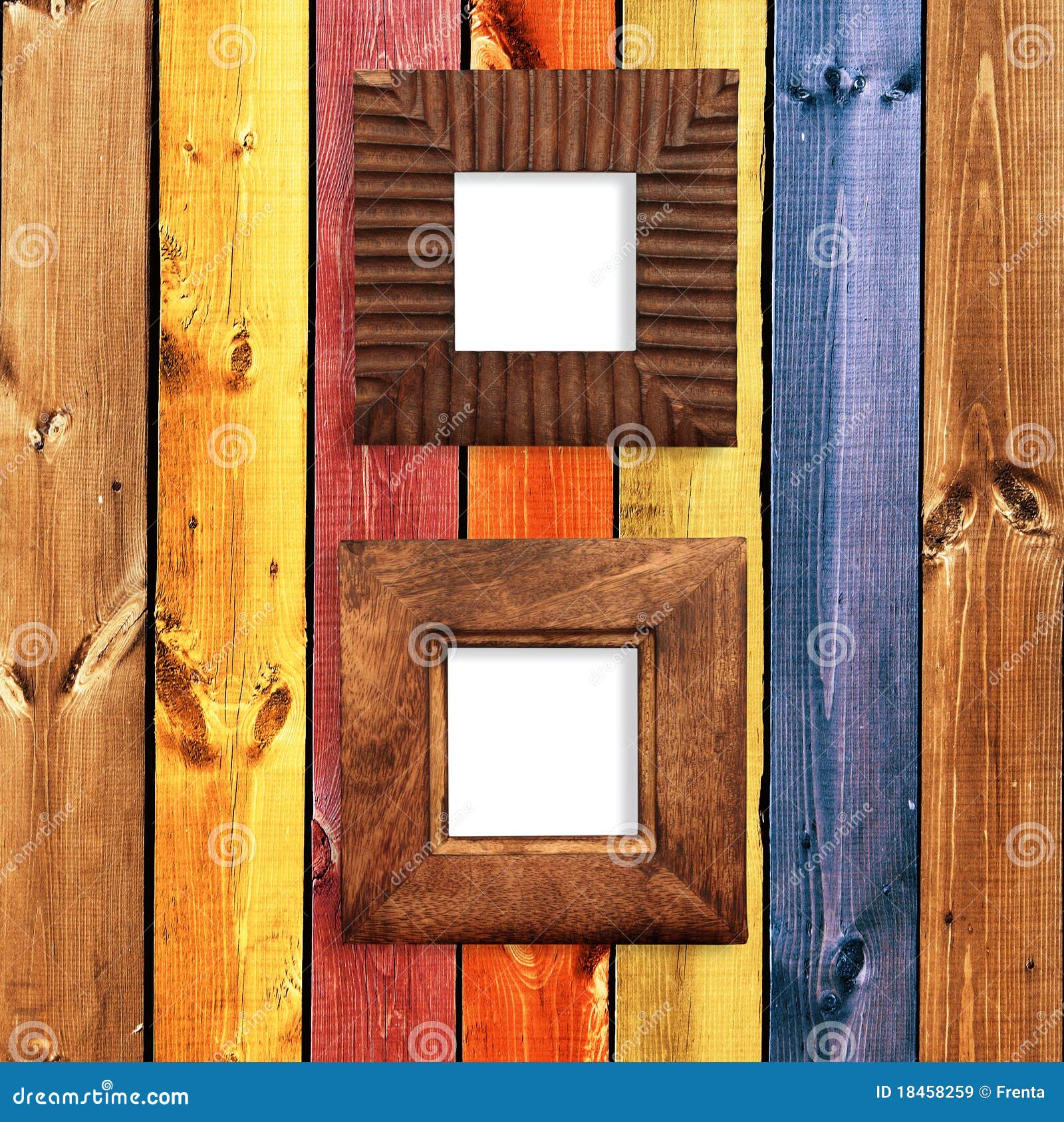 Two wooden frames stock image. Image of decor, gallery - 18458259