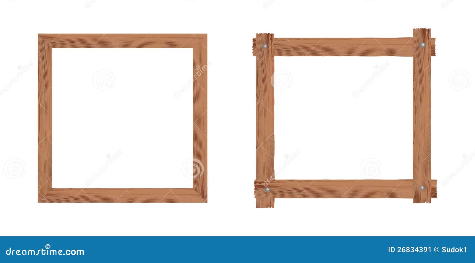 Two wooden frames stock image. Image of frame, artistic - 26834391