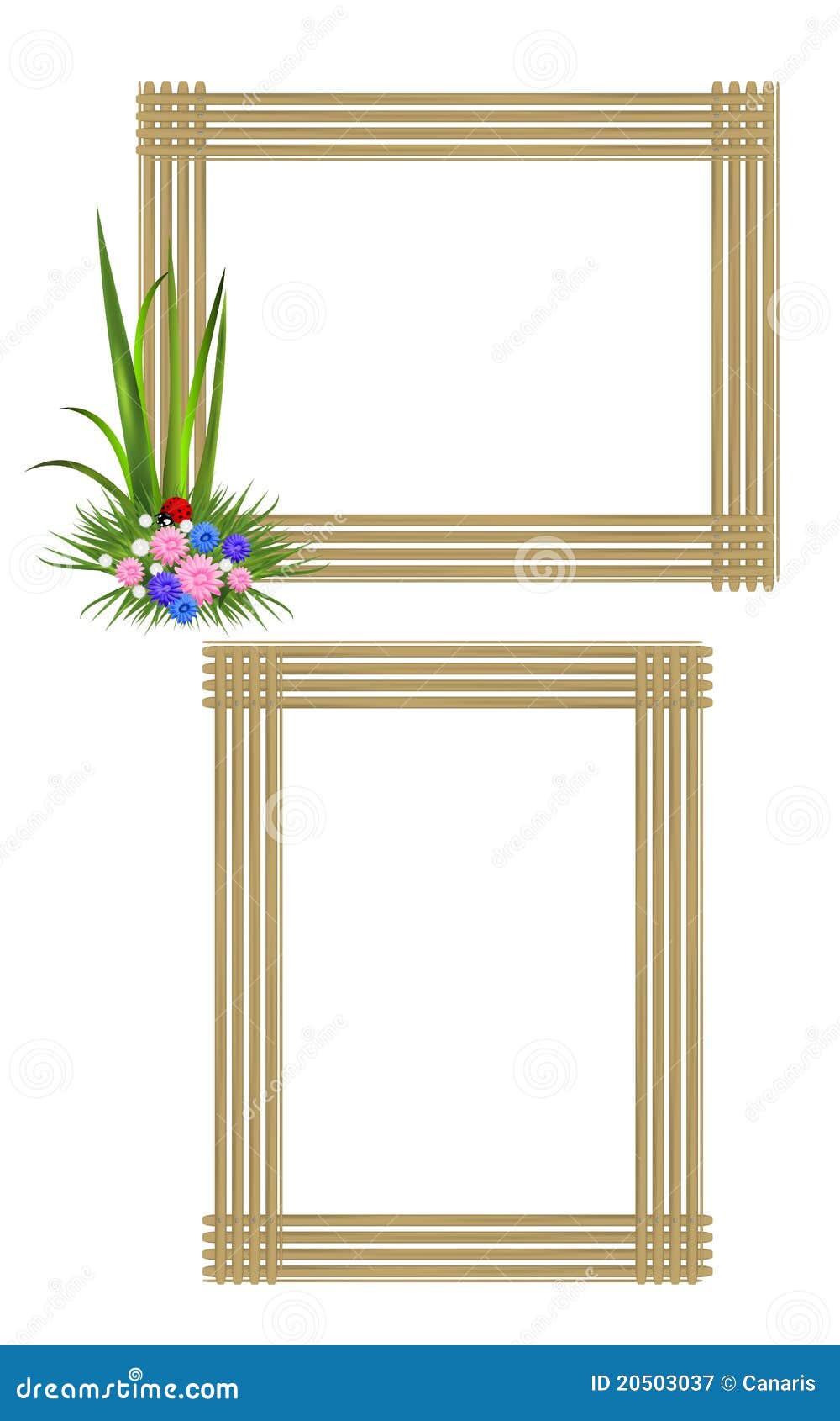 Two Wooden Frames, Cdr Vector Stock Vector - Illustration of perches ...
