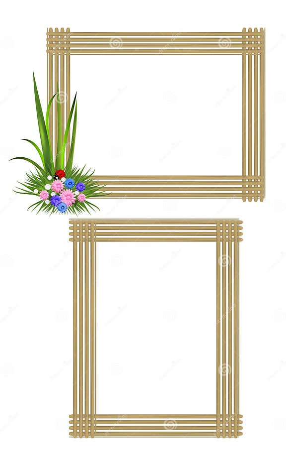 Two Wooden Frames, Cdr Vector Stock Vector - Illustration of perches ...