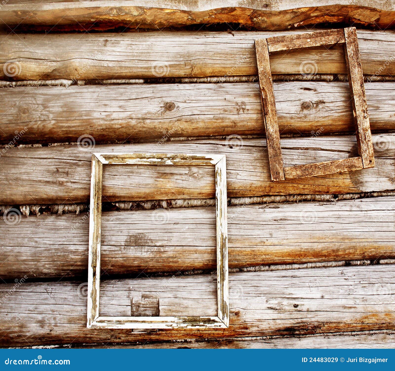 Two Wooden Frameworks on an Ancient Timbered Wall Stock Image - Image ...