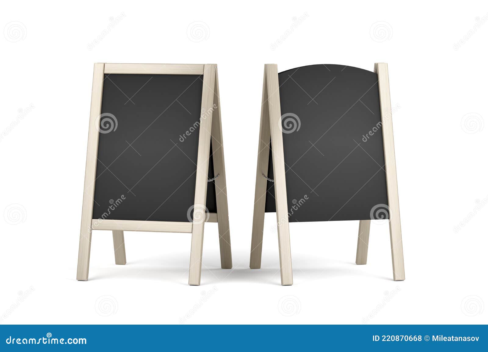 Two Wooden Menu Display Boards Stock Photo - Illustration of marketing ...