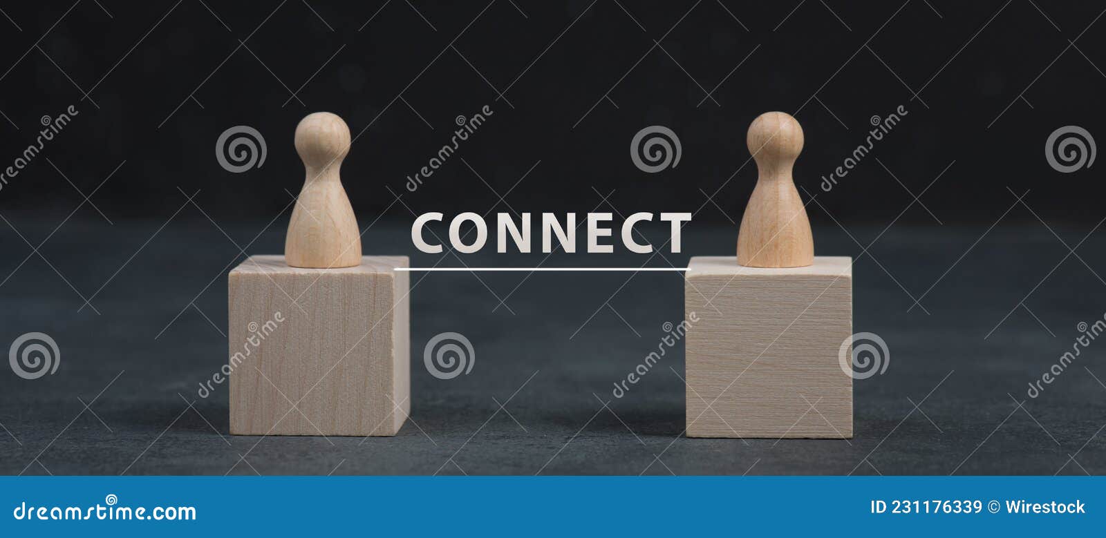 Two Wooden Persons Connect To Eachother Stock Image - Image of ...