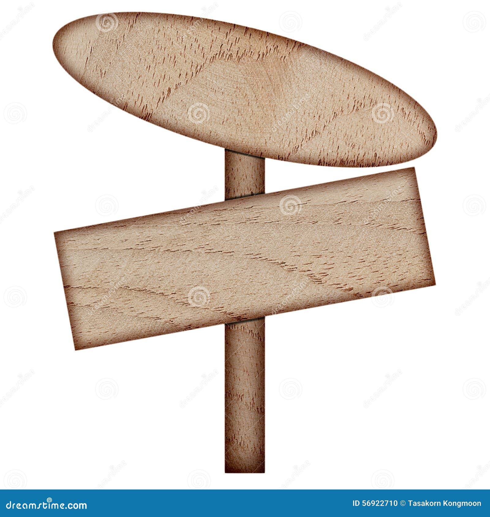 Two Wooden Signs Isolated on White Stock Photo - Image of detail ...