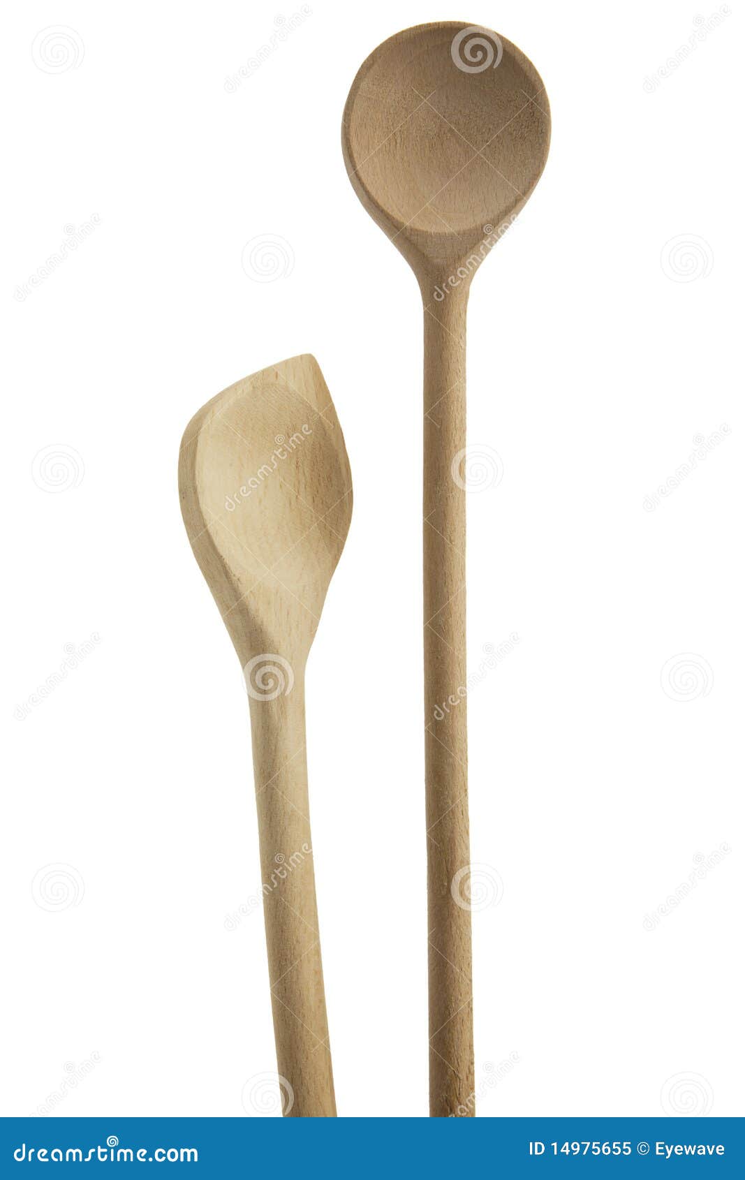 Two wooden spoons stock image. Image of shape, kitchen - 14975655
