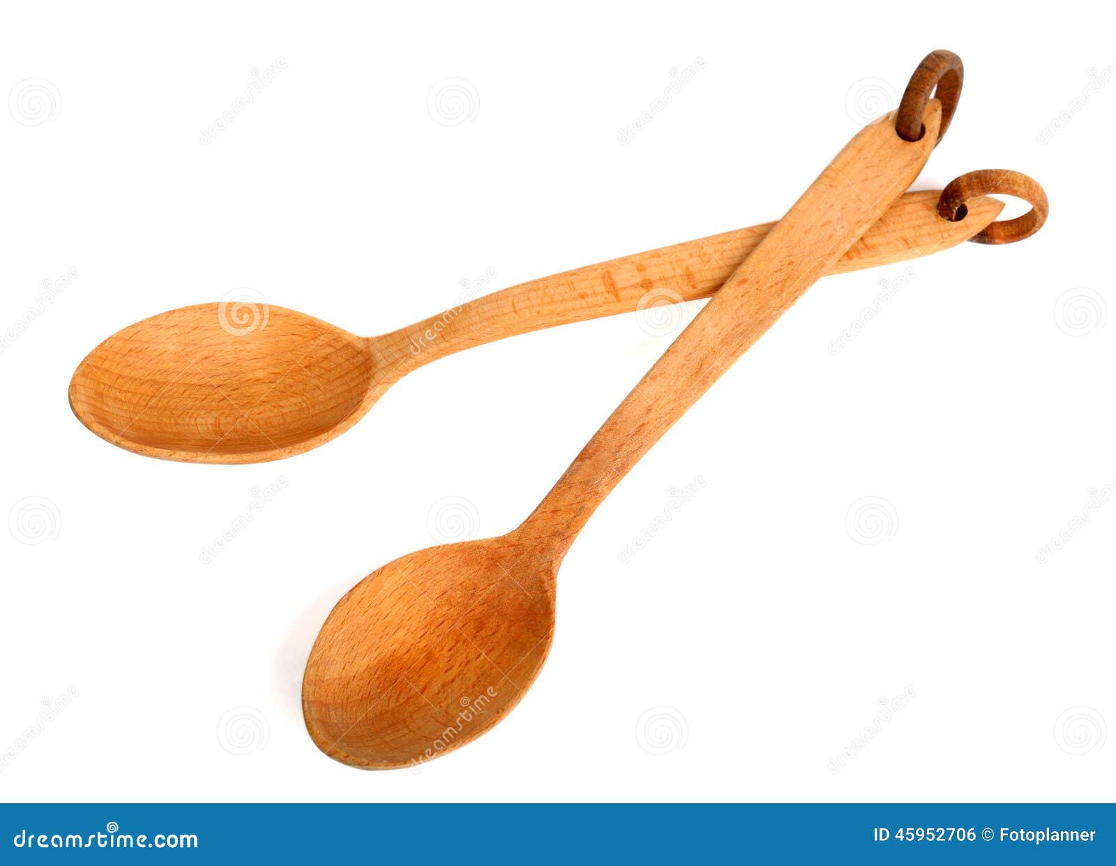 Two wooden spoons stock photo. Image of brown, equipment - 45952706