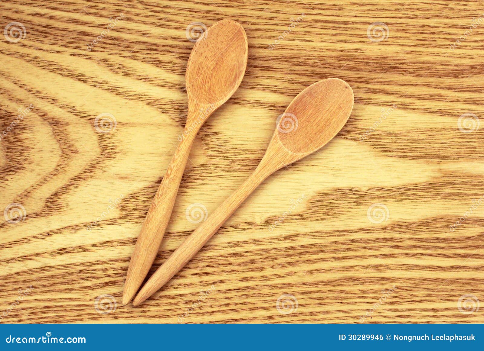 Wooden spoons on table stock photo. Image of cafe, table - 30289946