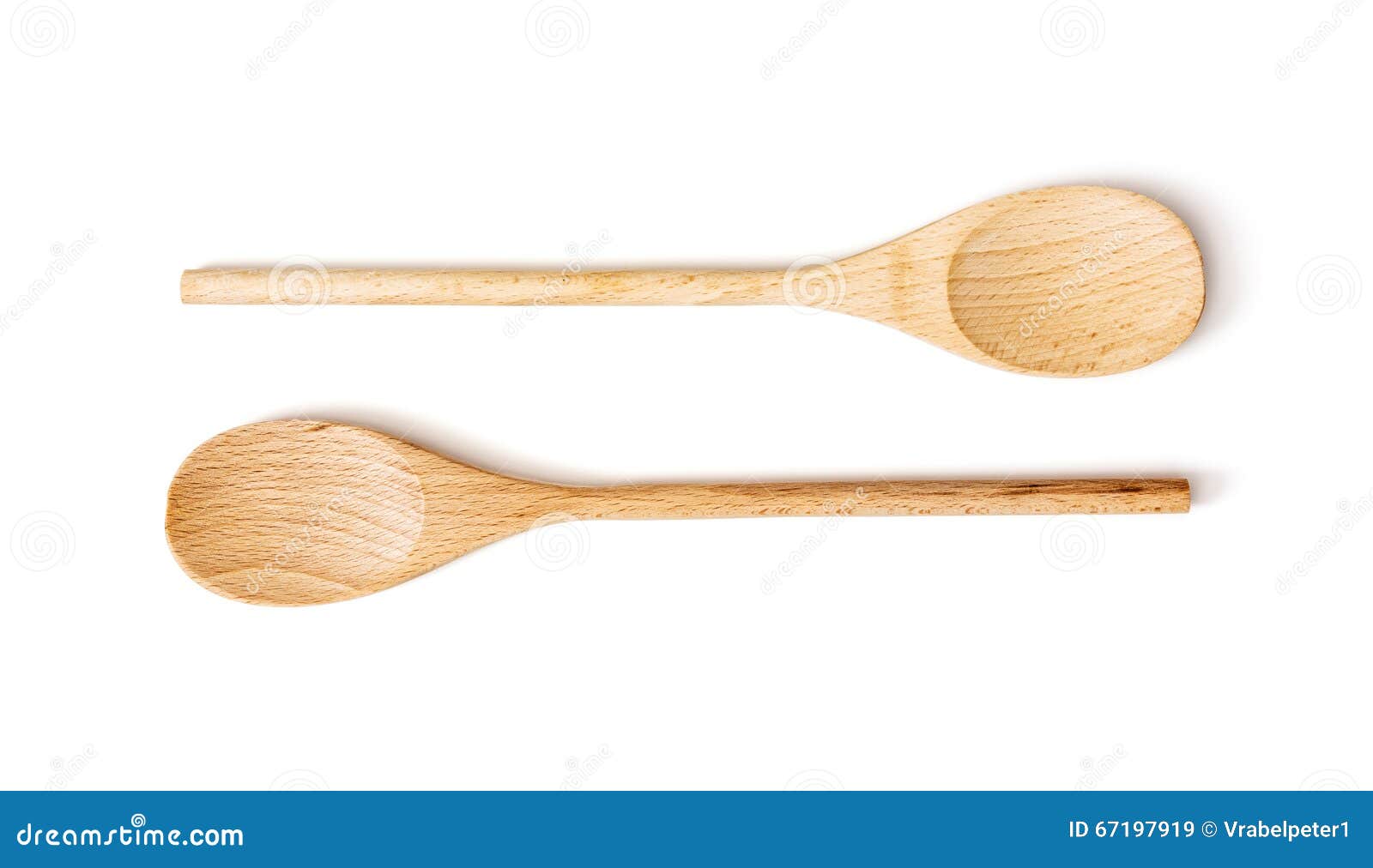 Two Wooden Spoons on the White Background Stock Image - Image of ...