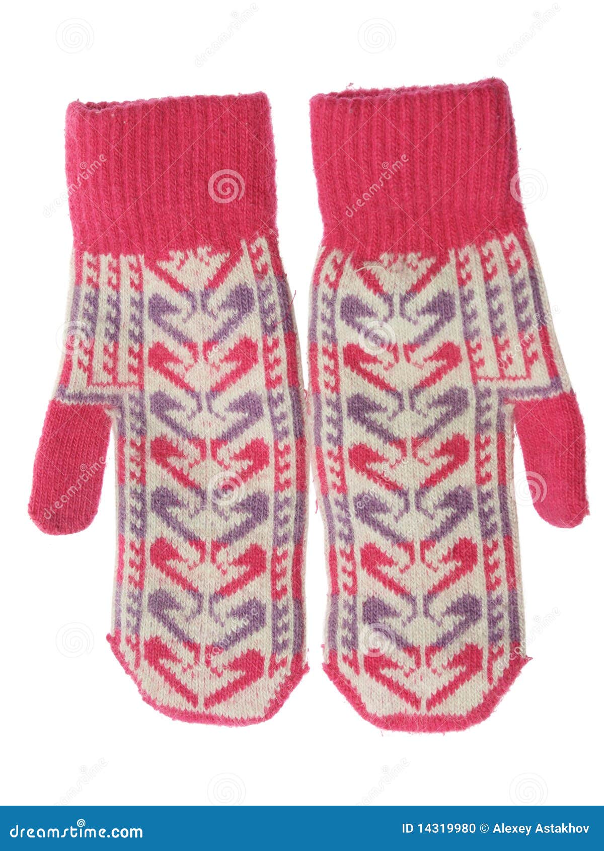Two wool mittens stock photo. Image of vivid, accessory - 14319980