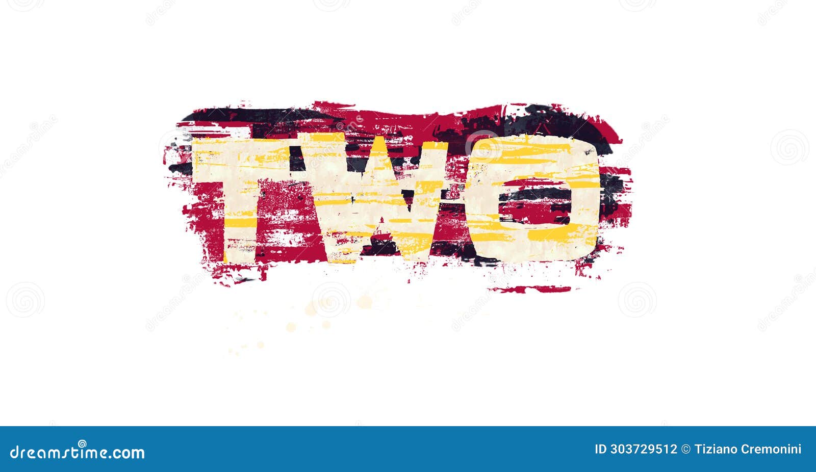 Two, Word in Graffiti Style, Graphic Design and Typography Stock ...
