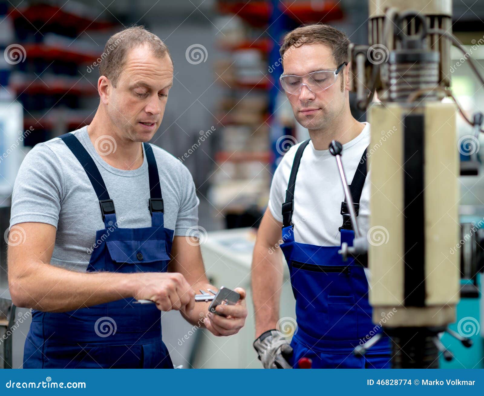 Two worker in factory stock photo. Image of middle, boring - 46828774