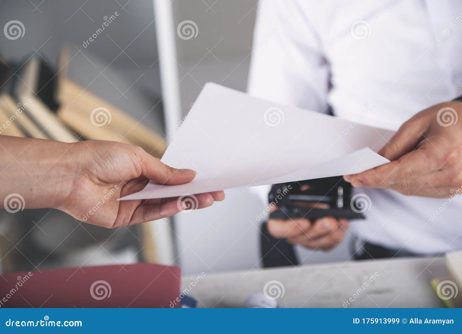 Two worker hand document stock image. Image of workplace - 175913999