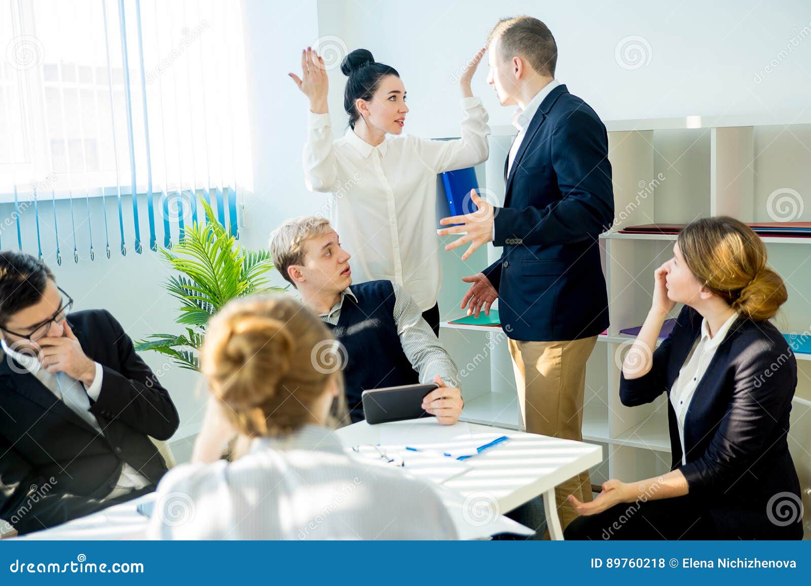 Two workers argue stock photo. Image of professional - 89760218