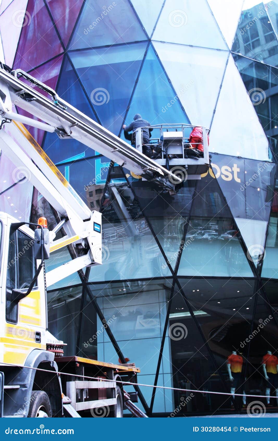 Maintenance of windows stock photo. Image of lifting - 30280454