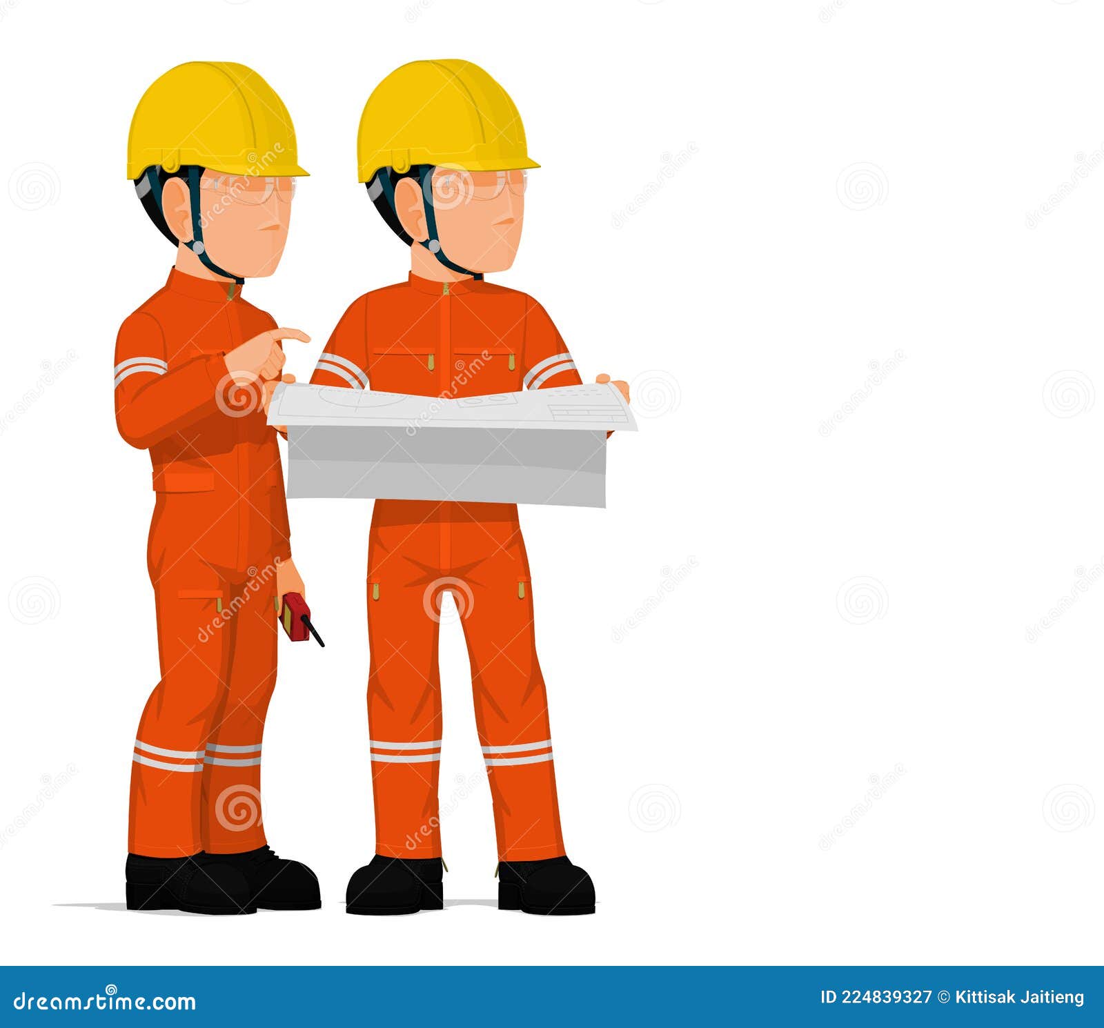 Engineering Drawing Robot Santa On Blue Paper Cartoon Vector ...