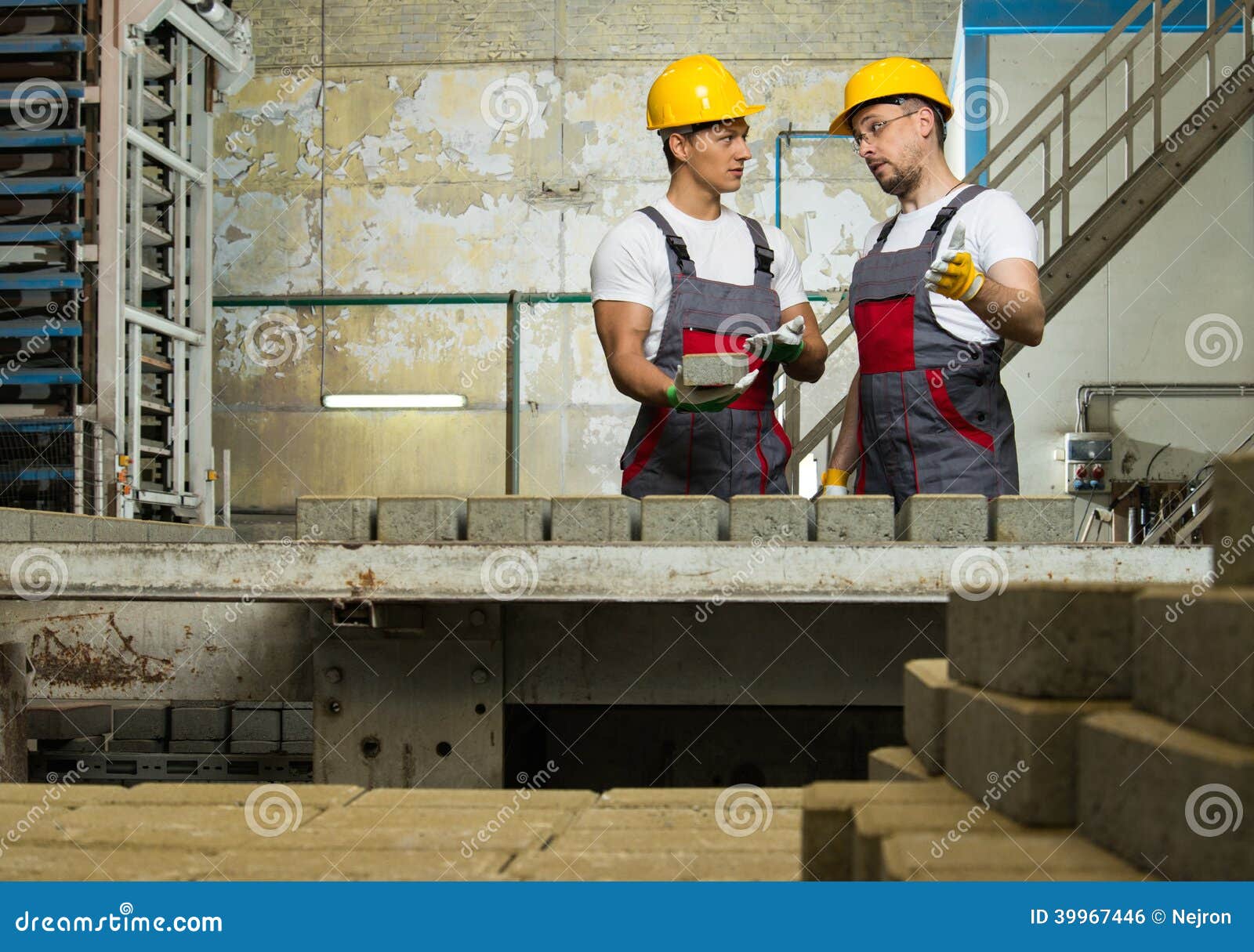 Two workers on a factory stock photo. Image of people - 39967446