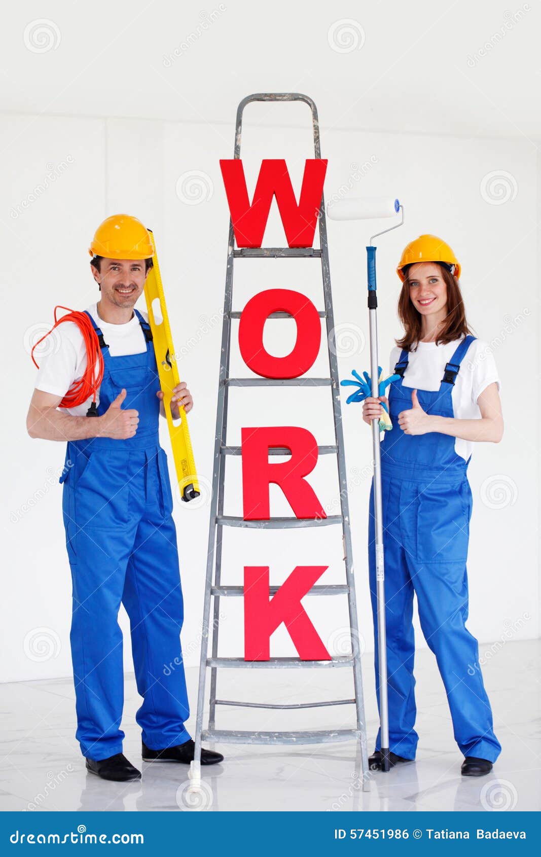 Two workers stock photo. Image of foreman, room, builder - 57451986