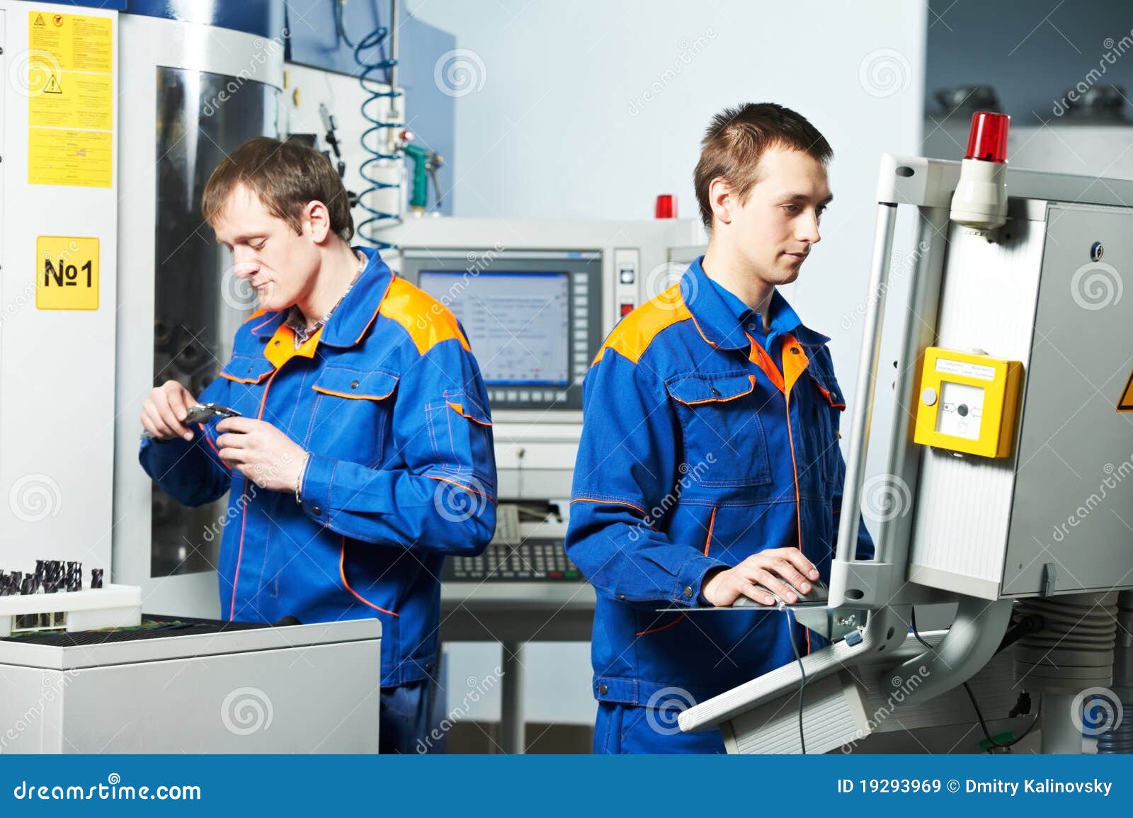 Two Workers at Tool Workshop Stock Image - Image of fettler, metal ...