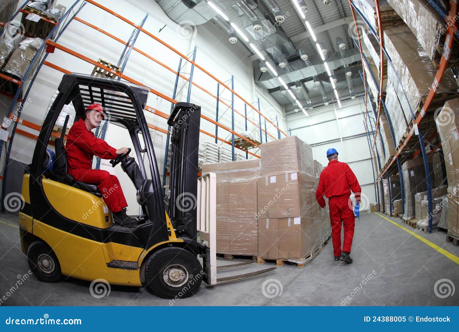 Two Workers at Work in Storehouse Stock Image - Image of cooperation ...