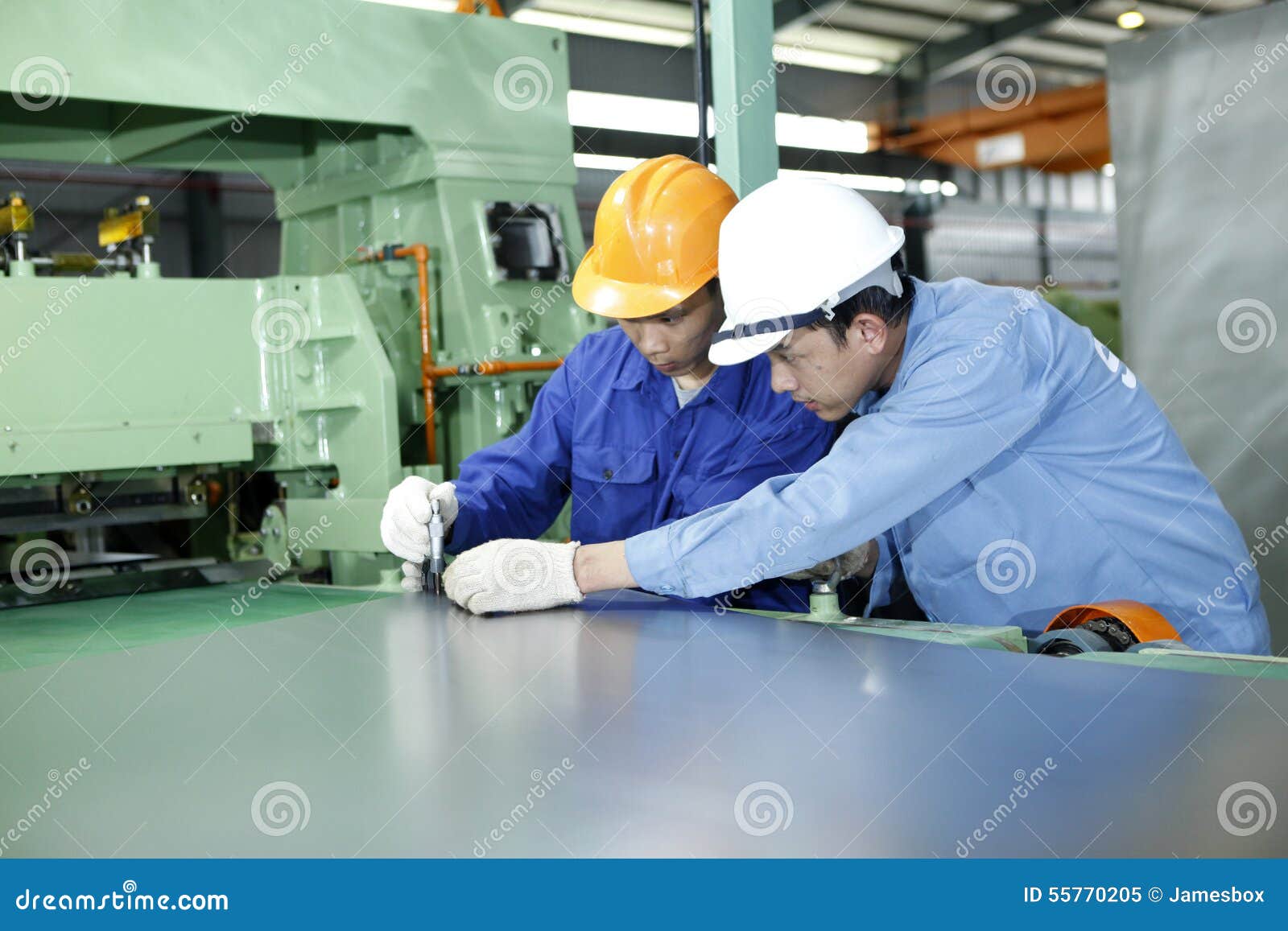 Two Workers are Working in a Mechanical Workshop Editorial Image - Image of metalworking ...