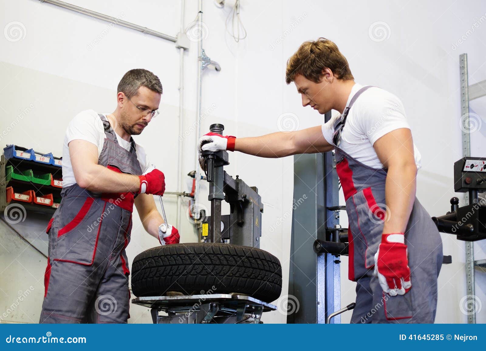 Two workers in a workshop stock image. Image of inspection - 41645285