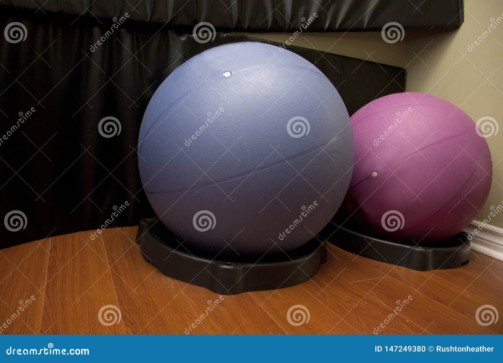 Two workout balance balls stock photo. Image of pilates - 147249380