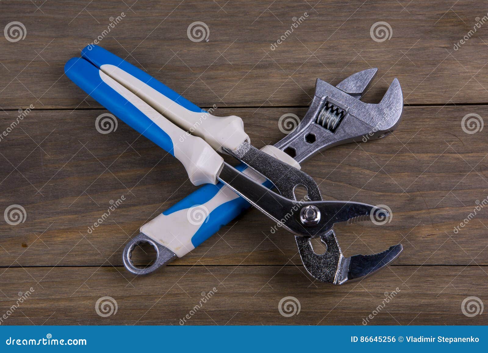 Two Wrench stock photo. Image of tighten, brown, electrician - 86645256